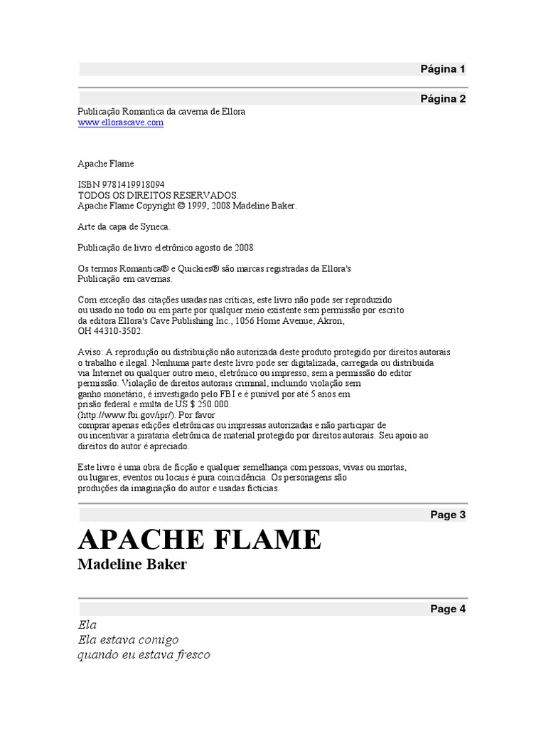 Apache Flame - Madeline Baker (PT-BR) | PDF | Amor | Morte