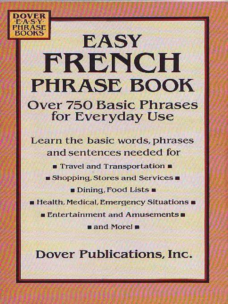 Easy French Phrase Book | PDF