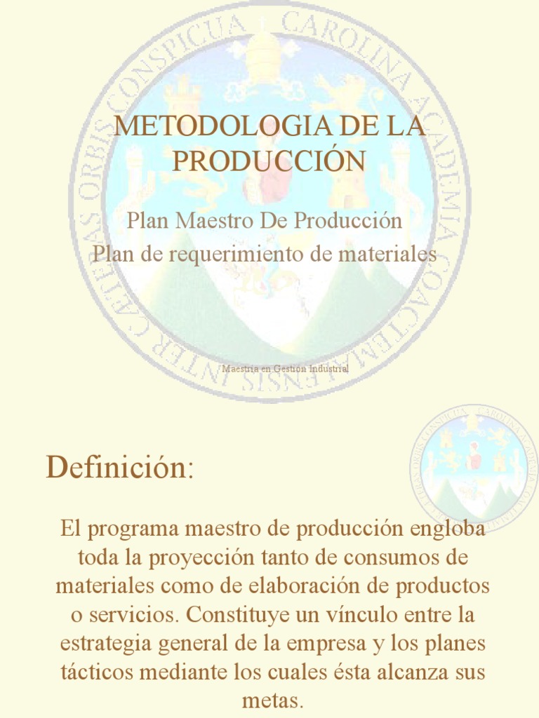 Programa de Producción | PDF