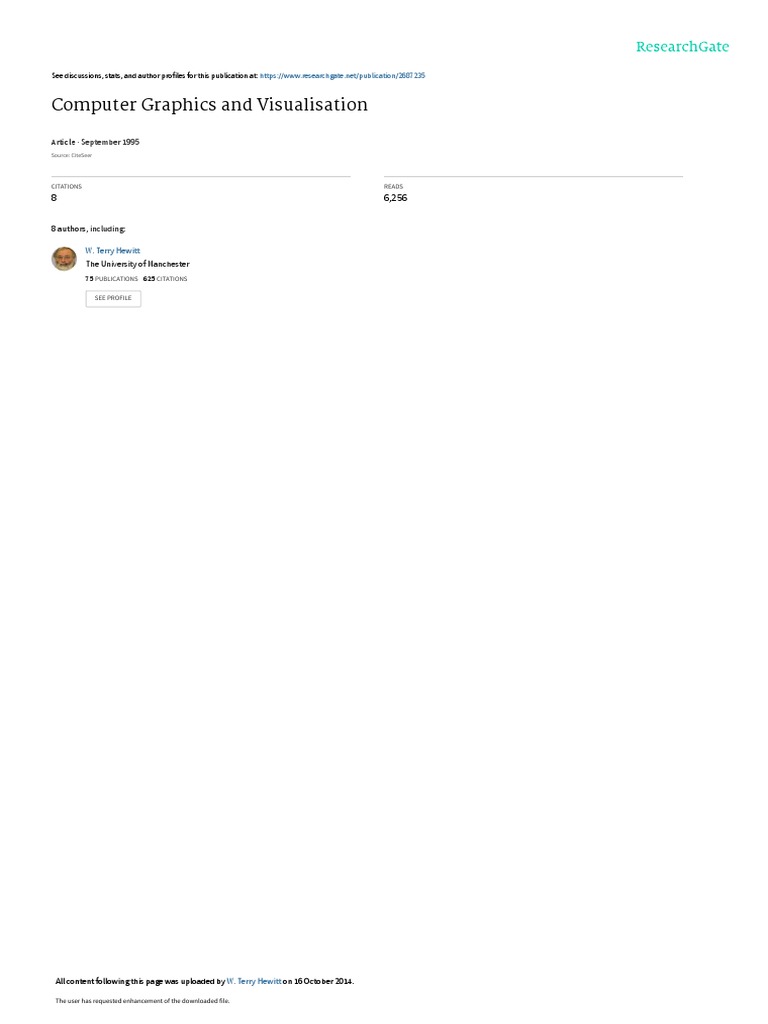 Computer Graphics and Visualisation | PDF | Visualization (Graphics) | Computer Graphics