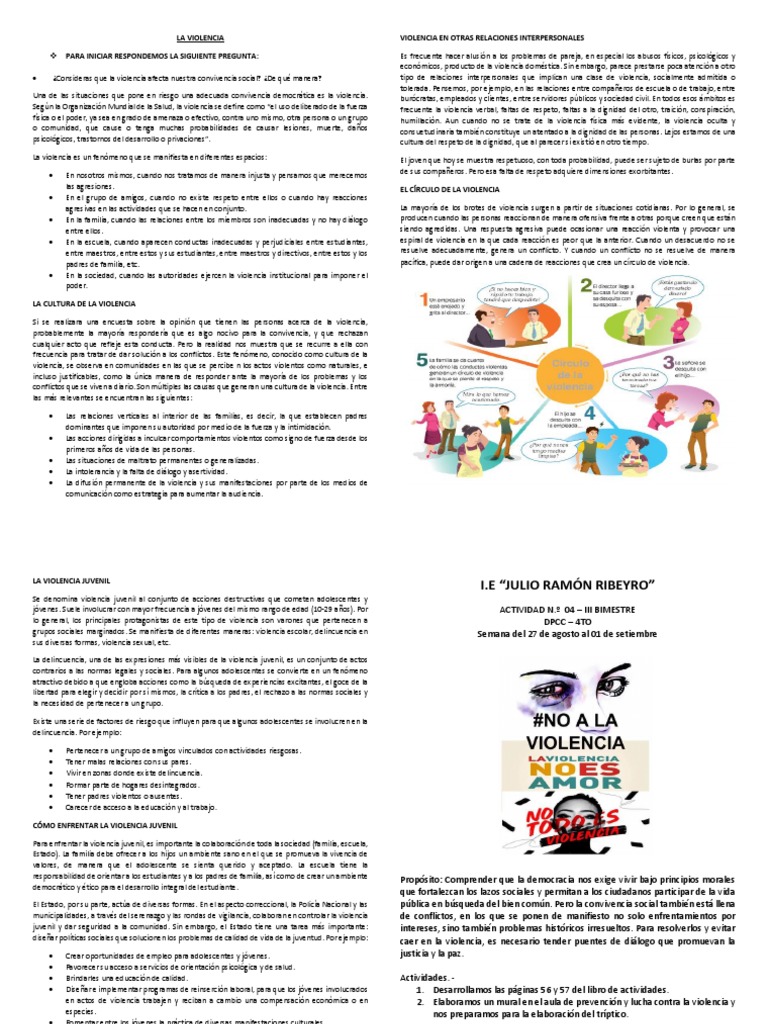 Actividad #4 - Iiib - Dpcc-4to | PDF | Violencia | Familia