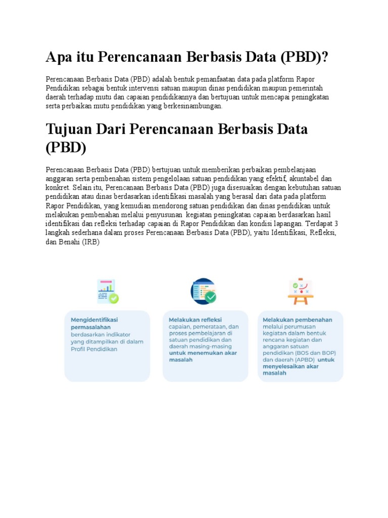 Apa itu Perencanaan Berbasis Data | PDF