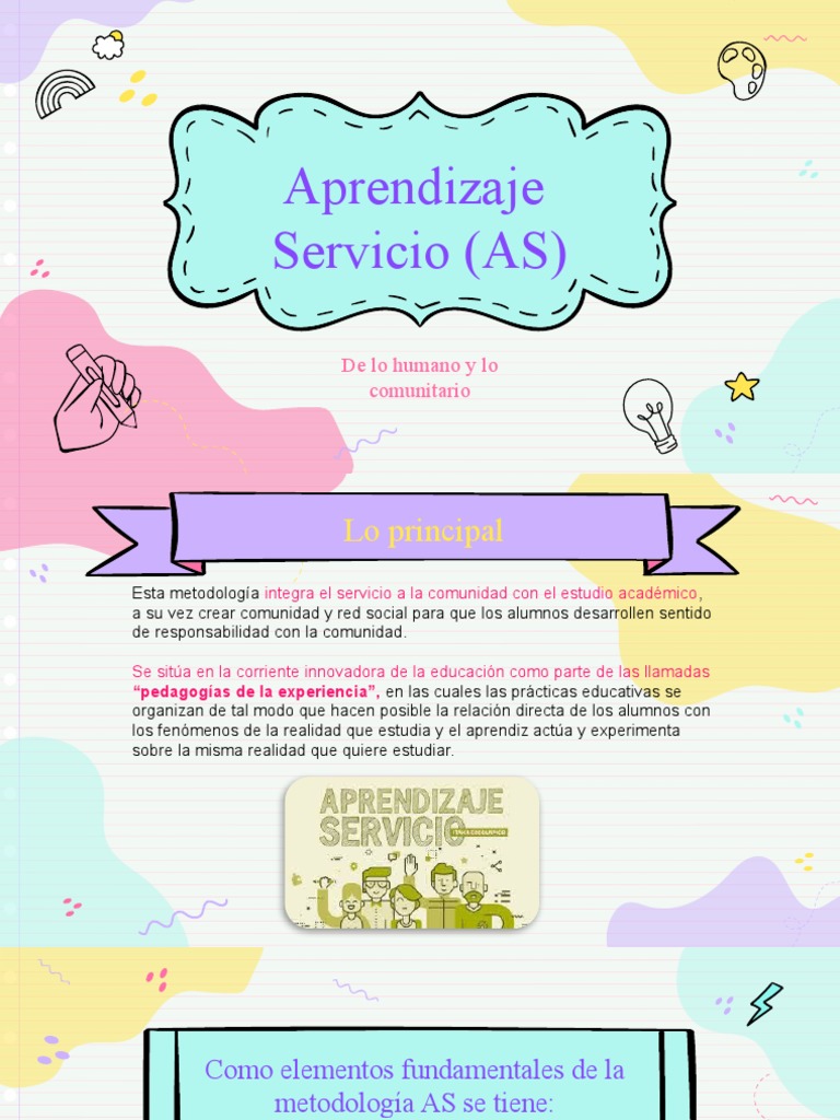 Aprendizaje Servicio | PDF | Aprendizaje | Sevicio de aprendizaje