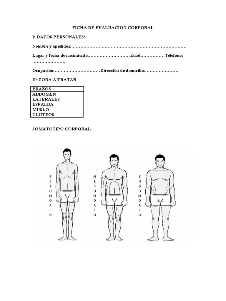 Ficha de Evaluacion Corporal | PDF