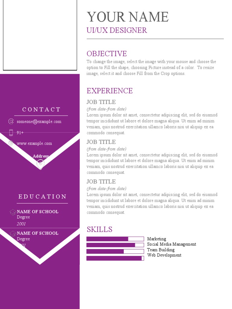 UI/UX Designer Resume Template | PDF | Career & Growth | Business