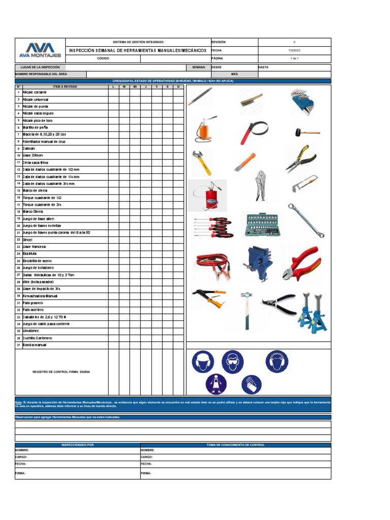 Check List Maquinaria | PDF Check List Maquinaria | PDF