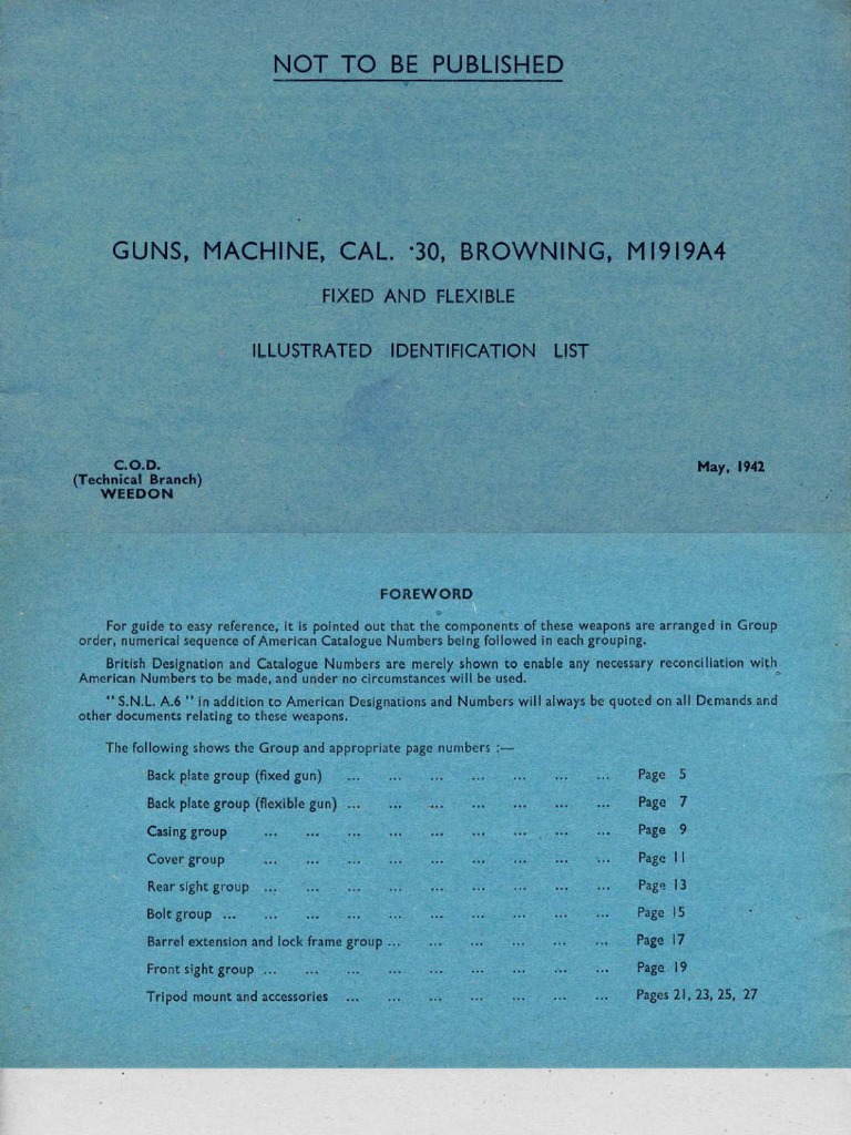 Browning 1919 A1 - A4 (U.S. 1942) | PDF