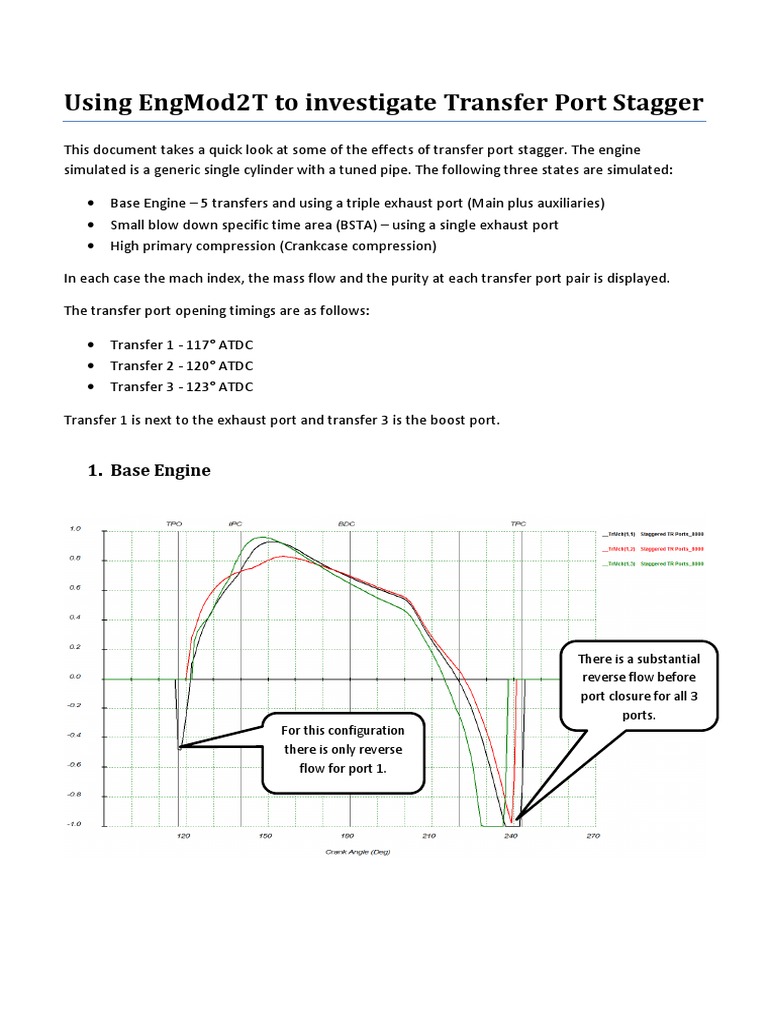 Using EngMod2T to investigate Transfer Port Stagger | PDF | Engines ...