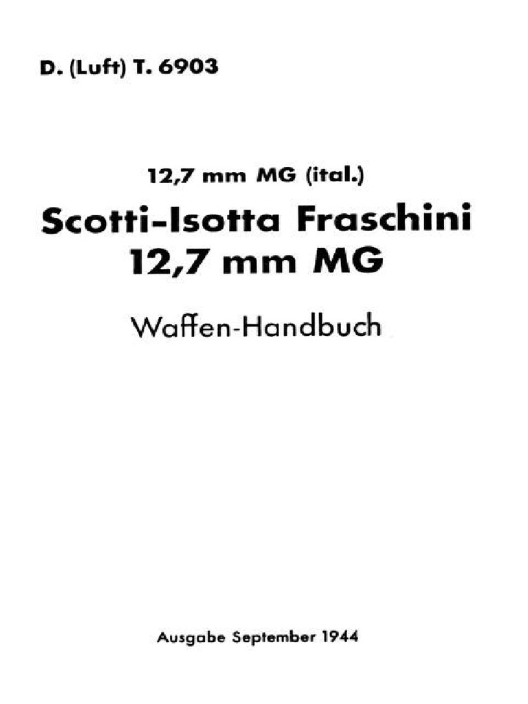 Scotti-Isotta Fraschini 12.7 Italian MG | PDF