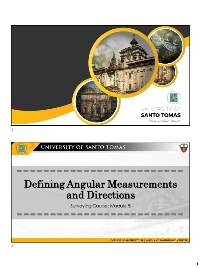 HANDOUTS - Module 5 - Defining Angular Measurements and Directions | PDF | Azimuth | Angle