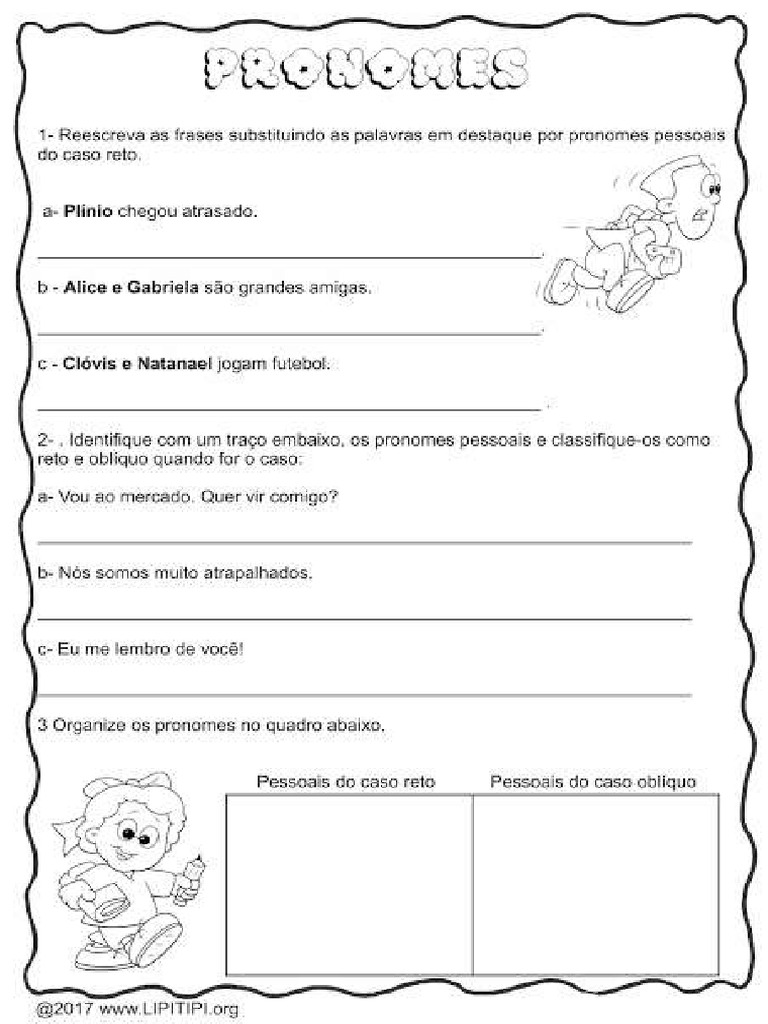 Pronome Pessoal E Oblíquo Pdf