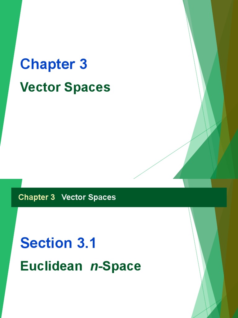 Chapter 3 | PDF | Vector Space | Basis (Linear Algebra)