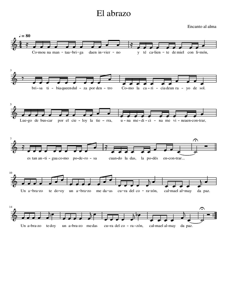 El abrazo - Encanto al alma | PDF
