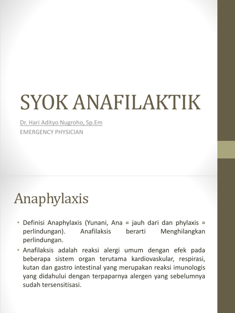 Panduan Syok Anafilaktik | PDF | Kesehatan Holistik