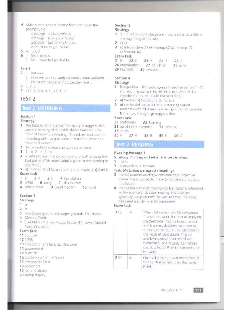 Read Answer Key | PDF