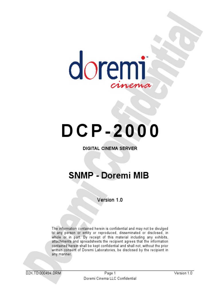 dcp2000 Mib Description 000494 v1 0 | PDF | Computer Engineering | Computer Architecture