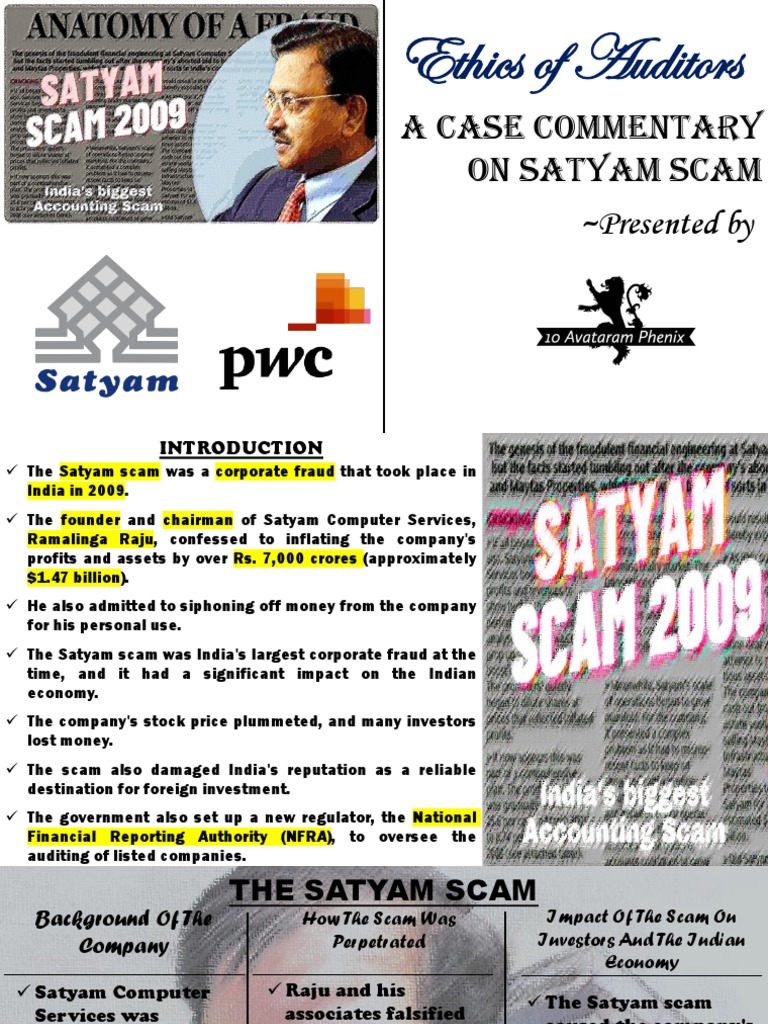Ethics in the Satyam Scam Audit | PDF | Audit | Business