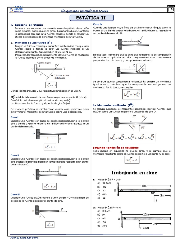 Estática II | PDF | Esfuerzo de torsión | Fuerza