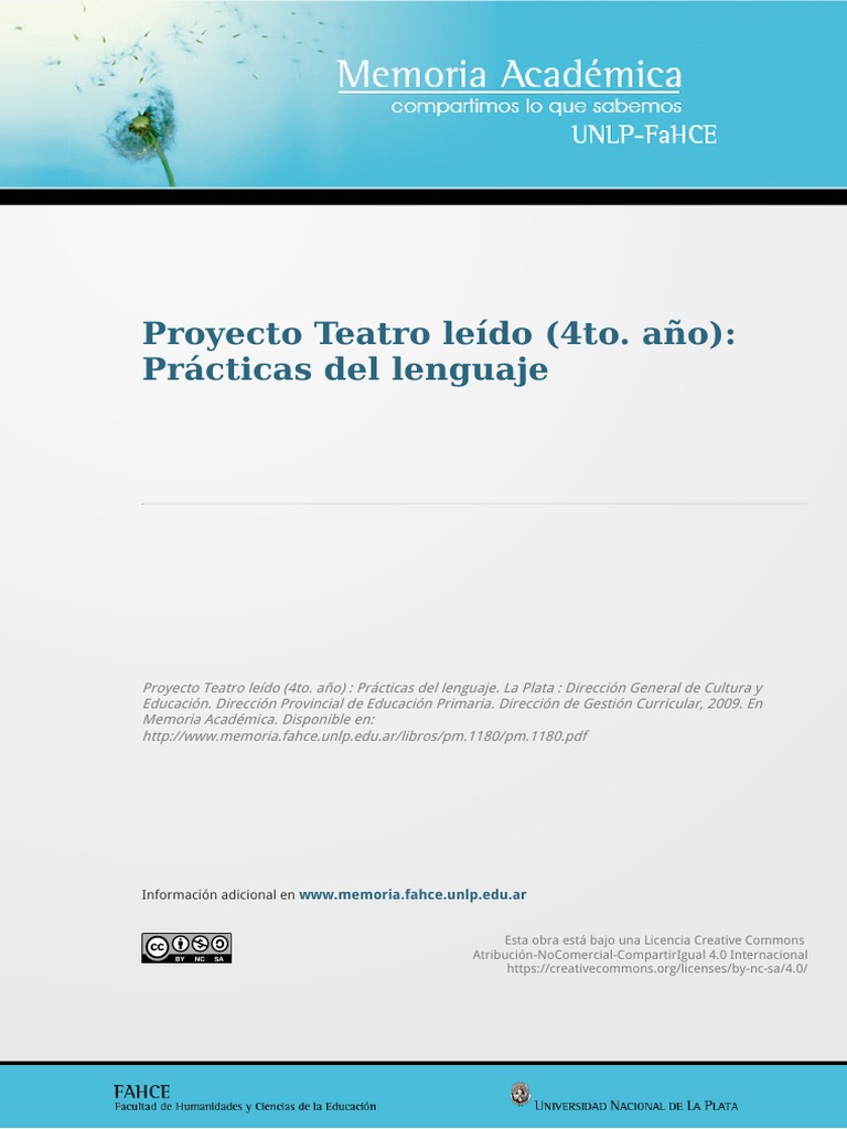Proyecto Teatro Leído para 4to Año | PDF | Educación primaria | Maestros