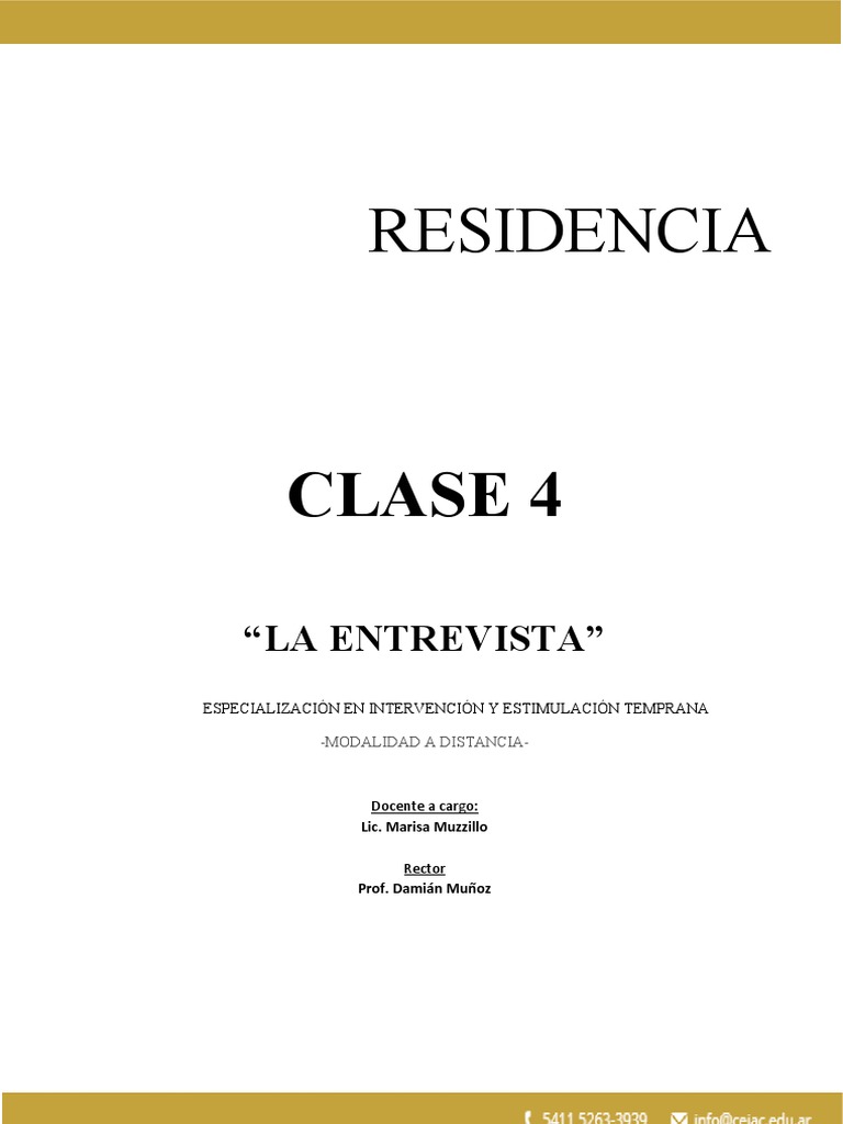 Clase 4 La Entrevista | PDF | Parto | El embarazo