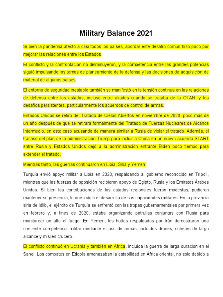 Military Balance 2021 | PDF | Marina de Estados Unidos | Portaaviones