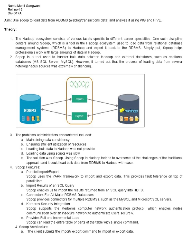 BDA Lab2 | PDF | Relational Database | Apache Hadoop