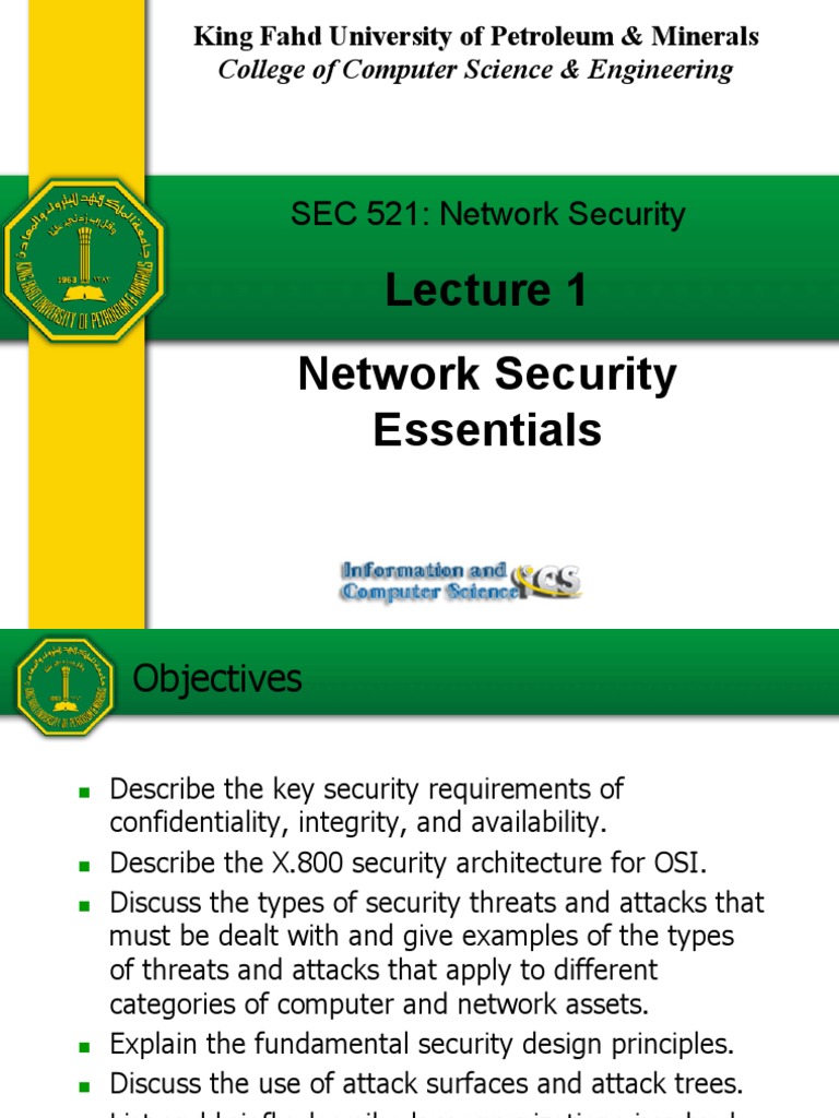 01C-Network Security Essentials | PDF | Security | Computer Security