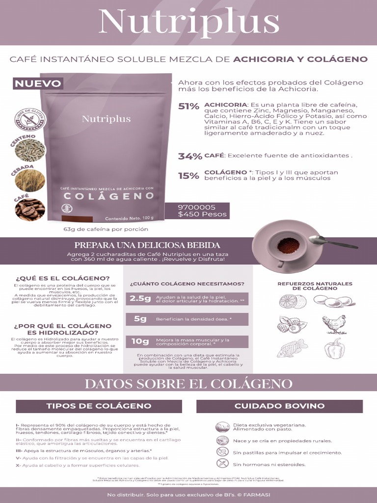 Nutriplus Shell Coffee_Achicoria Colageno | PDF