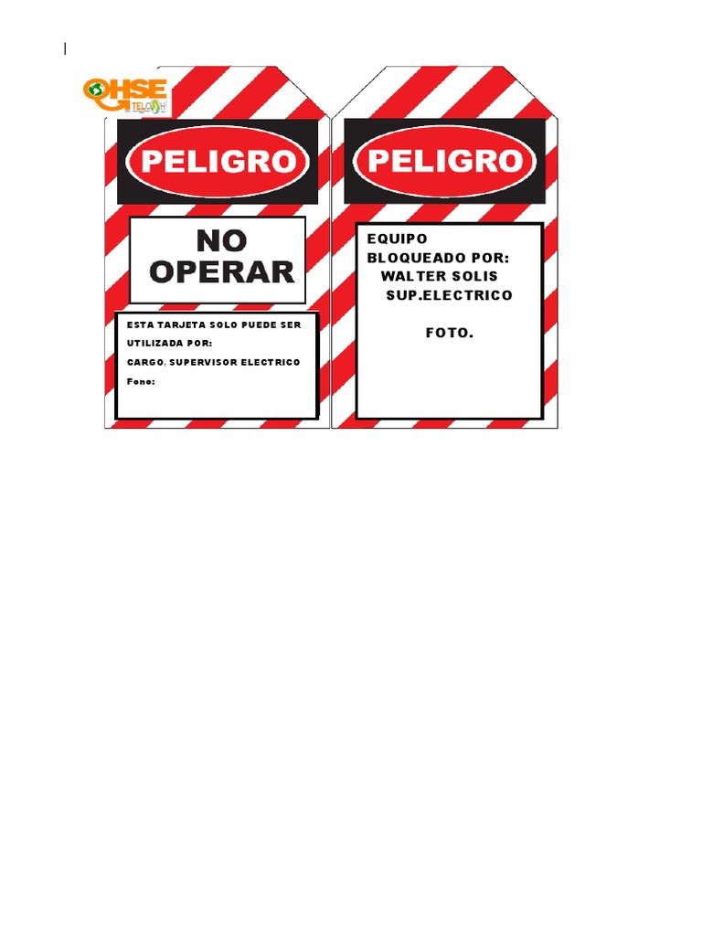 Tarjeta de Bloqueo | PDF