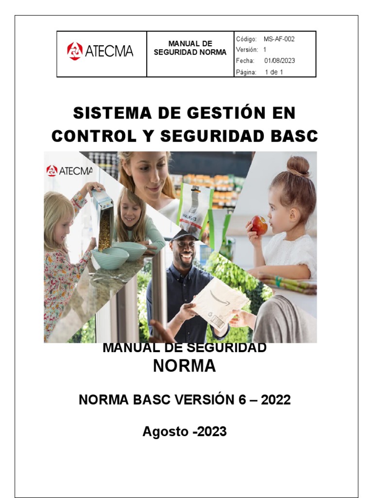 Manual de Seguridad Norma Basc V6 - 2022 | PDF