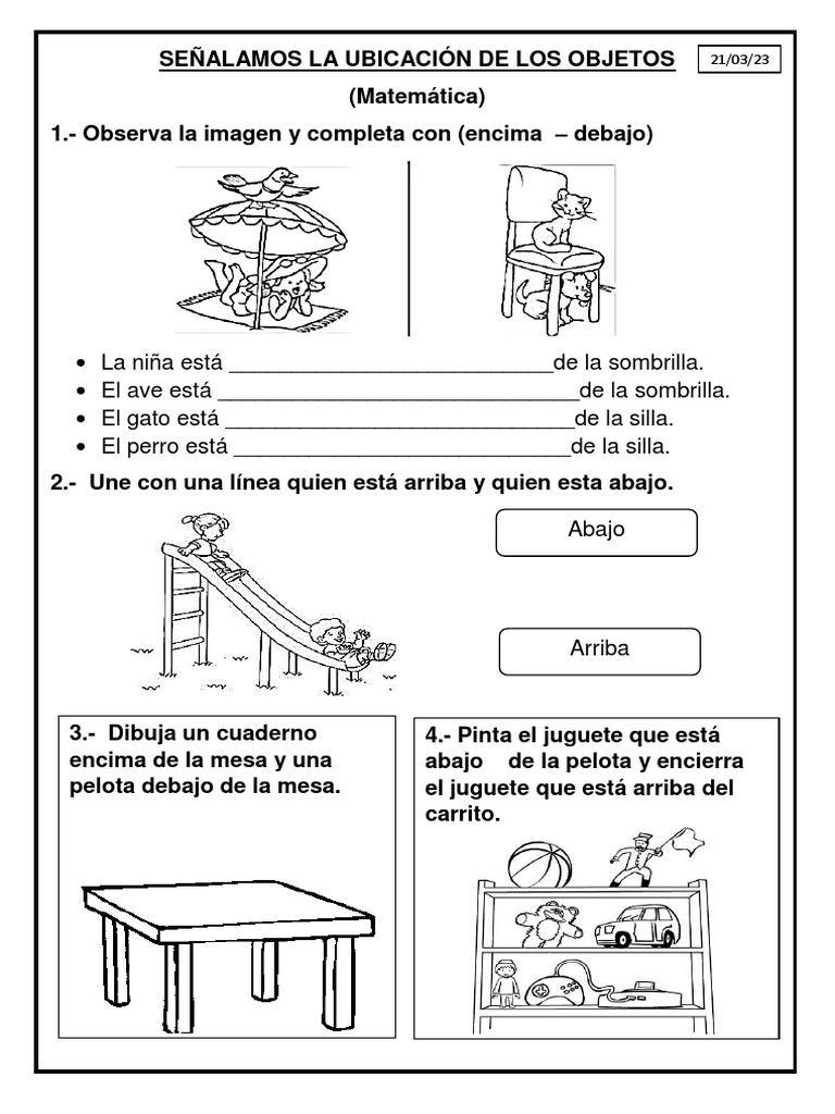 21-03-23 Mat. Señalamos La Ubicación de Los Objetos | PDF