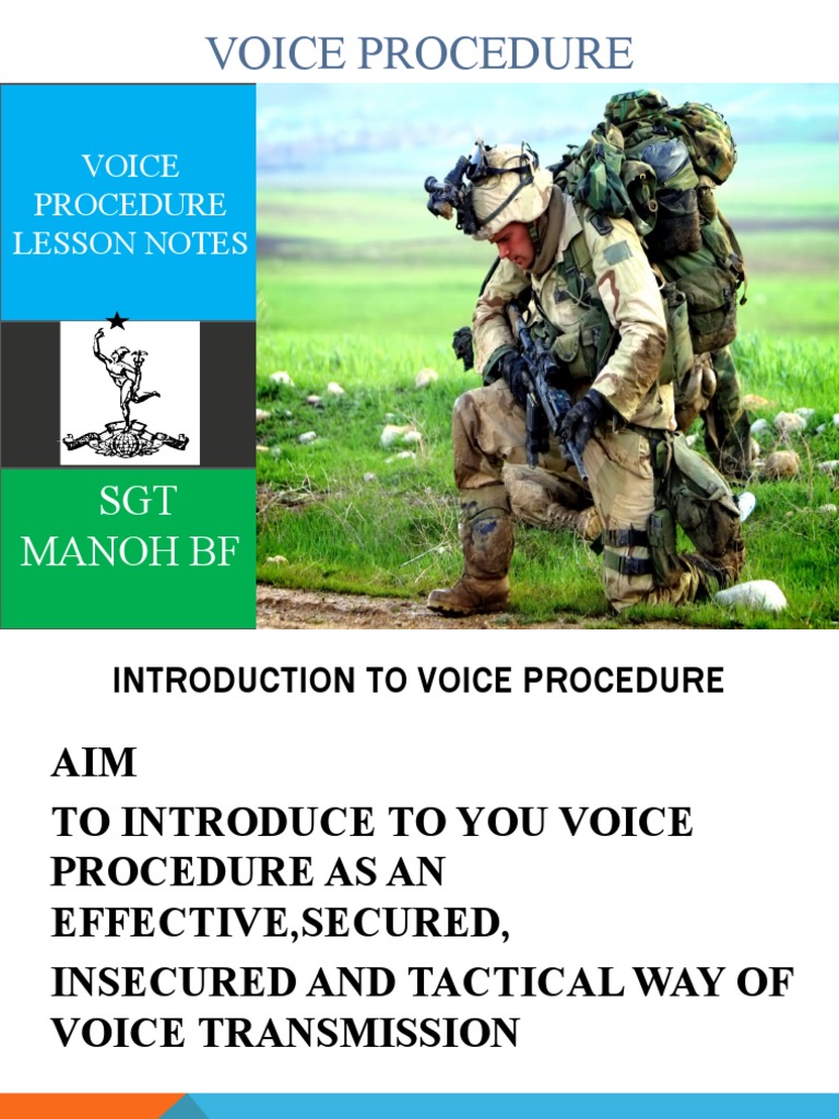 Military Voice Procedure Overview | PDF | Company (Military Unit) | Radio
