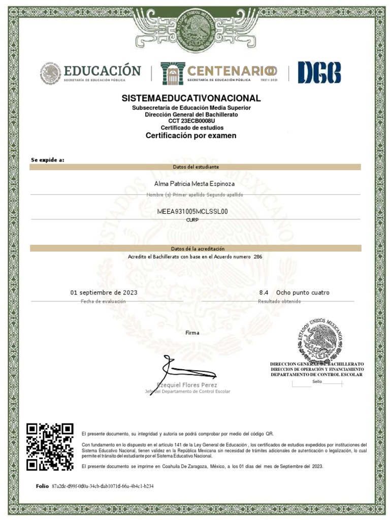 Bachillerato DGB Alma | PDF | Plan de estudios