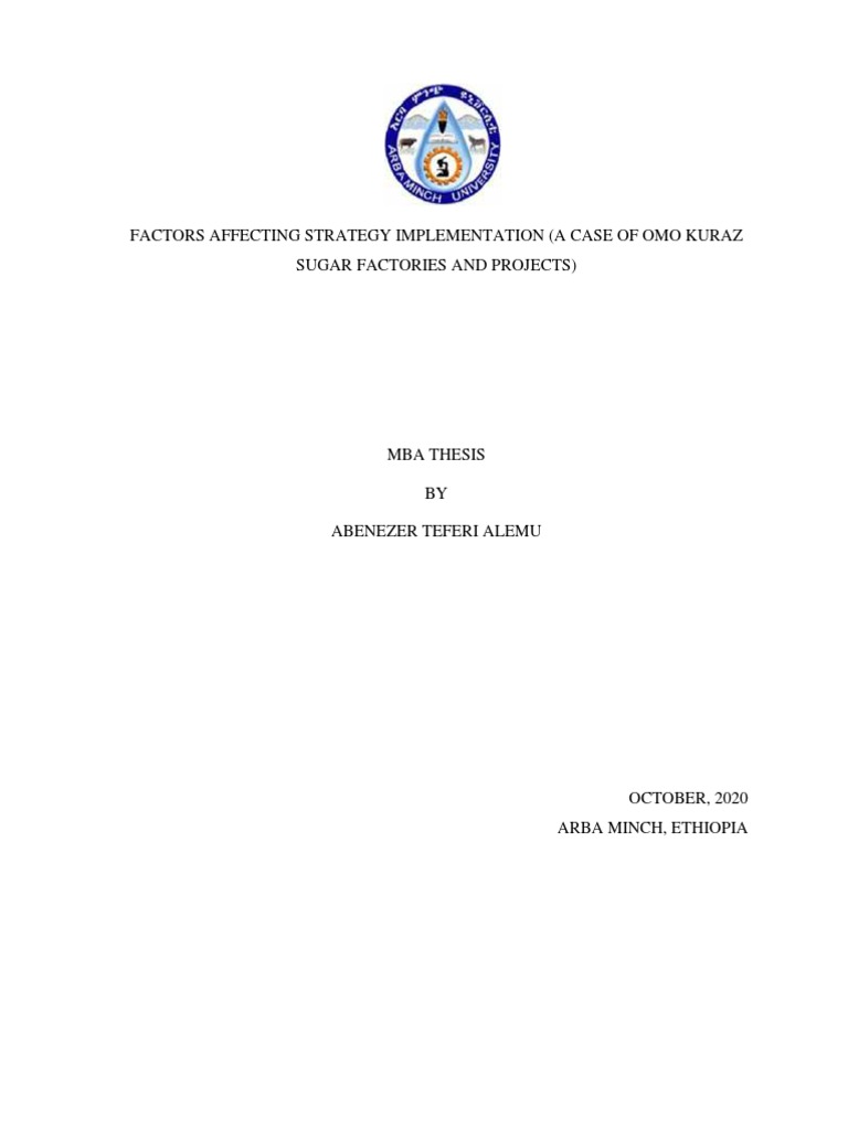 Abenezer Teferi Alemu - Edited | PDF | Strategic Management | Economies