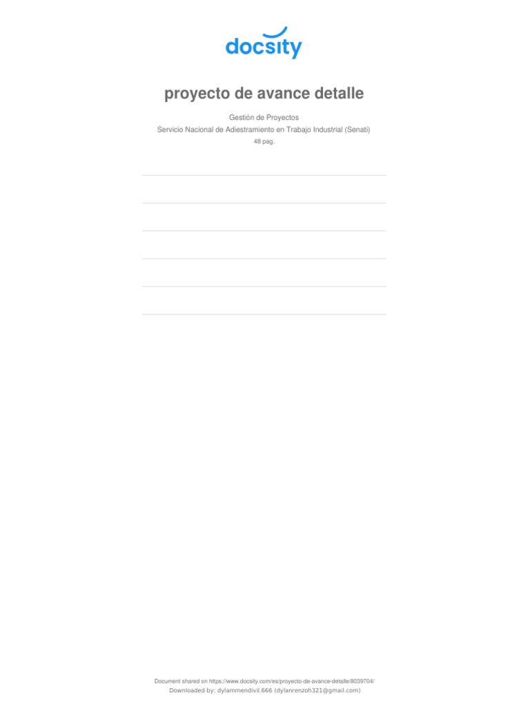 Docsity Proyecto de Avance Detalle | PDF | Business | Motores