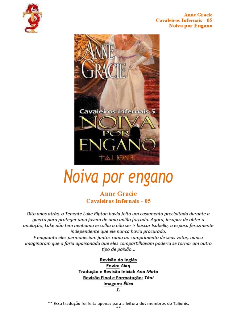 Anne Gracie - Cavaleiros Infernais 05 - Noiva Por Engano | PDF | Amor | Batalha de Waterloo
