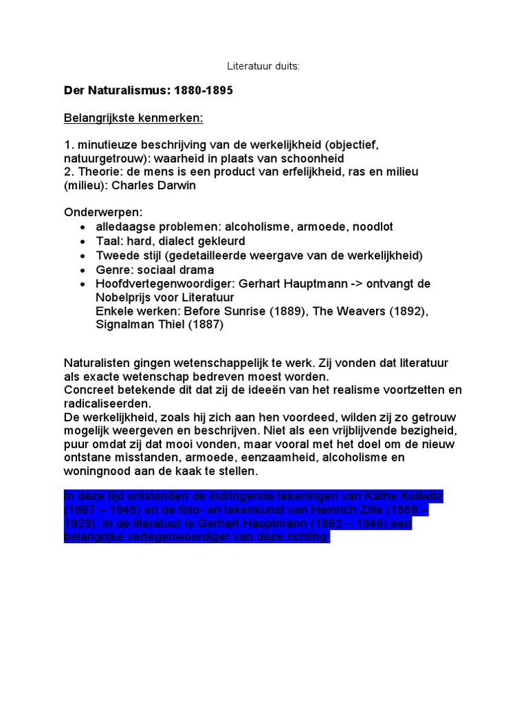 Literatuur Duits | PDF
