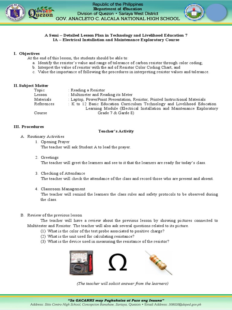 Cot DLP Eim Reading A Resistor | PDF