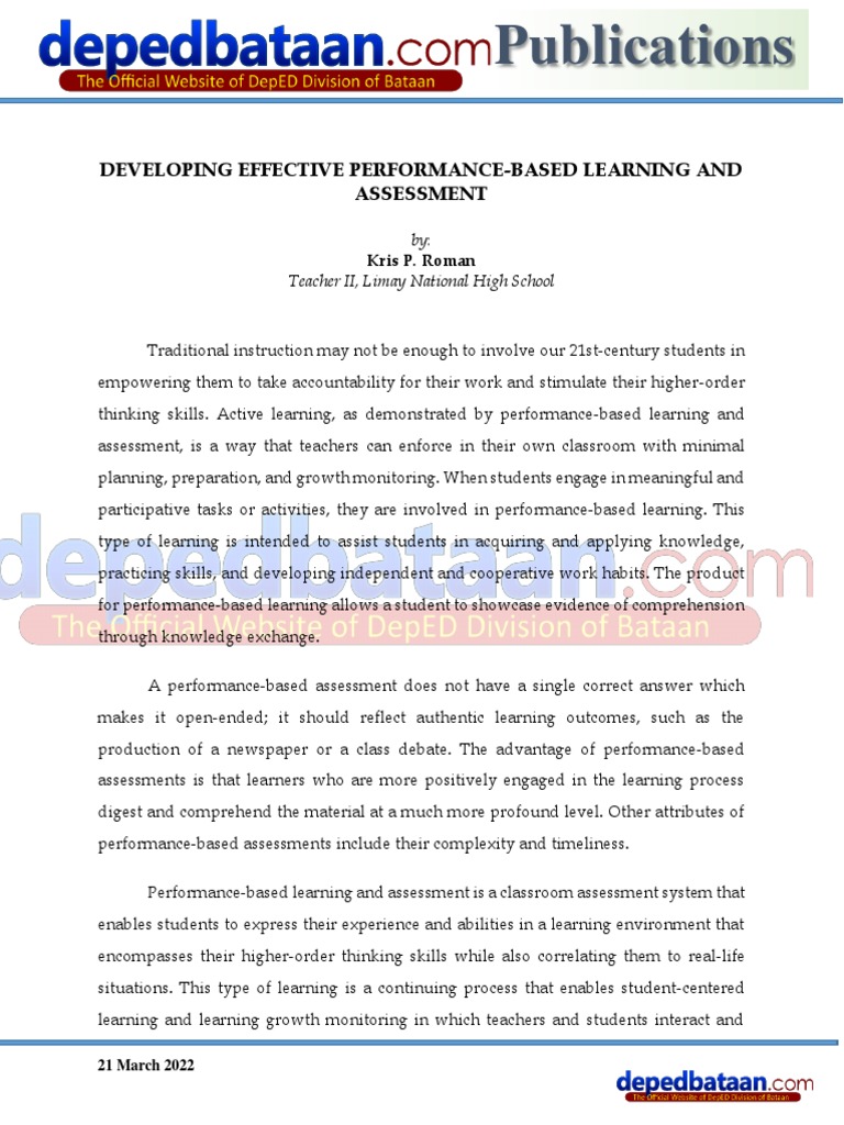Effective Based | PDF | Learning | Educational Assessment