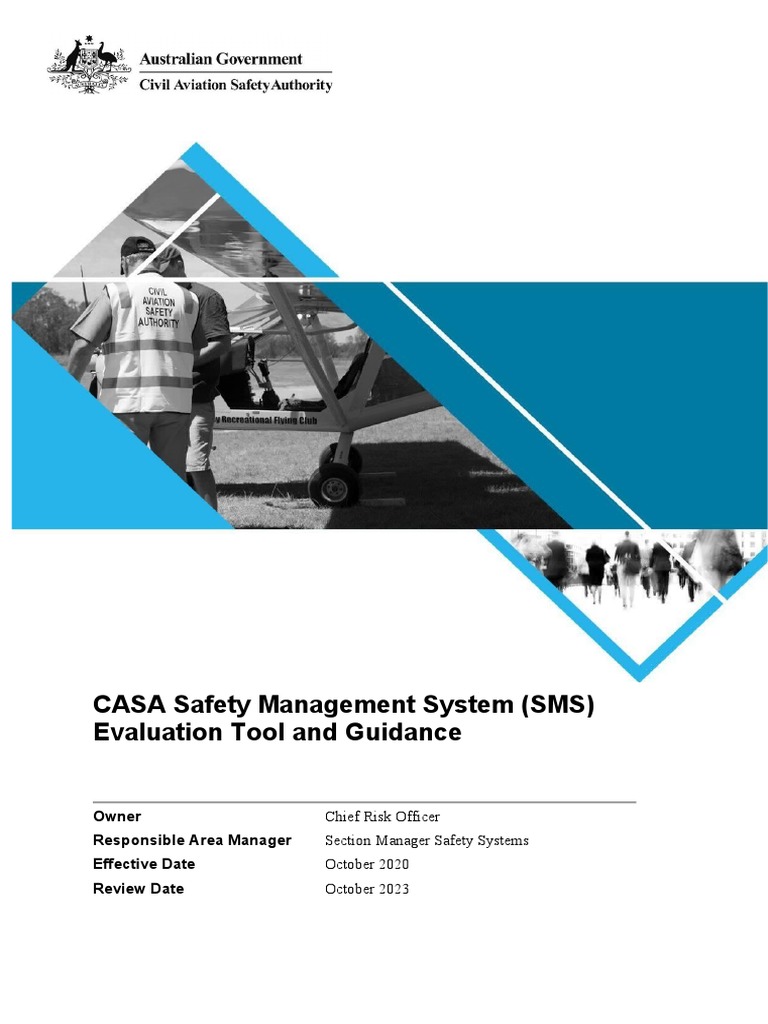 CASA SMS Evaluation Tool Guidance | PDF | Evaluation | Safety