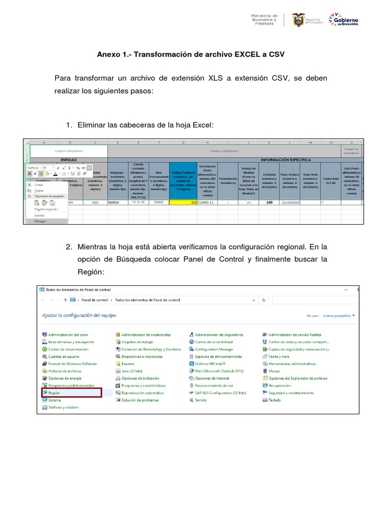 Convertir Excel a CSV: Guía Paso a Paso | PDF | Métodos y materiales de enseñanza | Tecnología