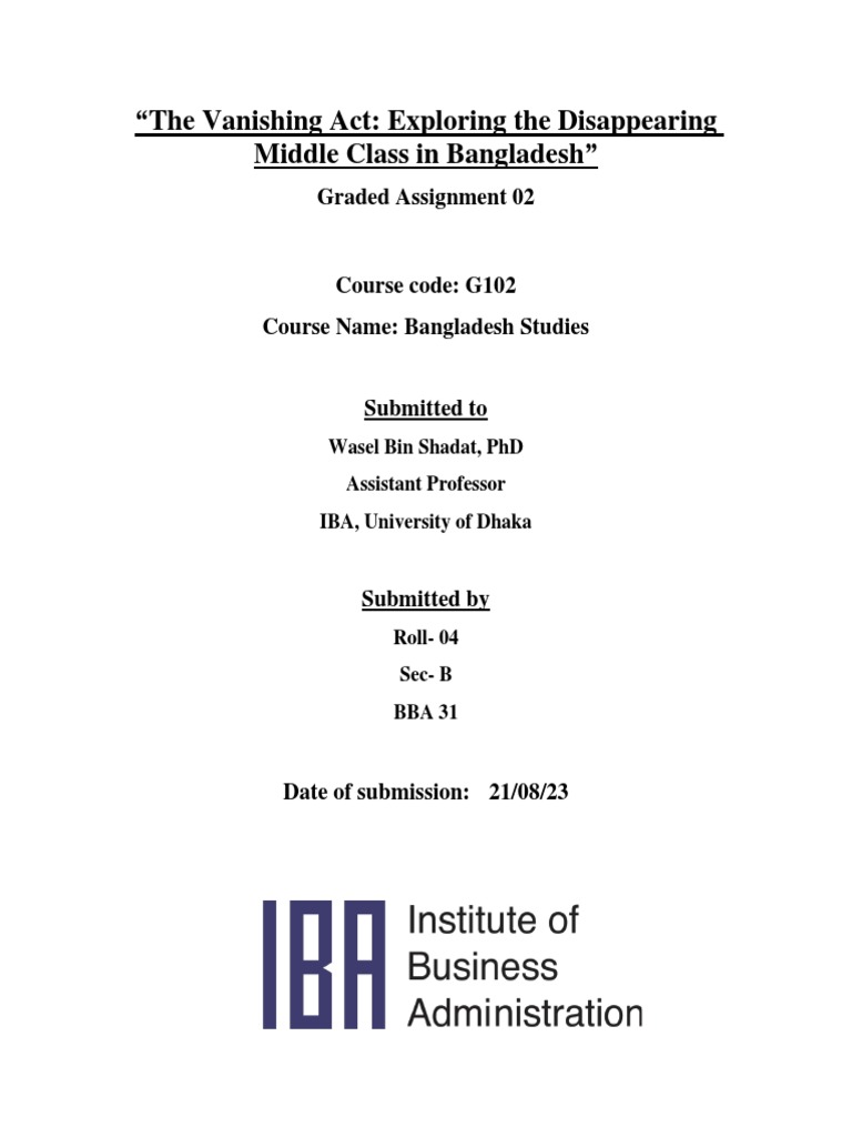 Vanishing middle class of bangladesh | PDF | Cost Of Living | Middle Class