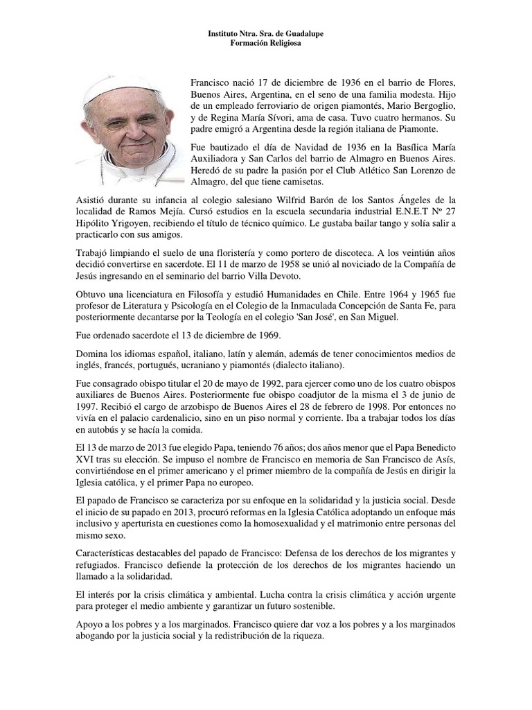 Papa Francisco PDF | PDF | Papa Francisco
