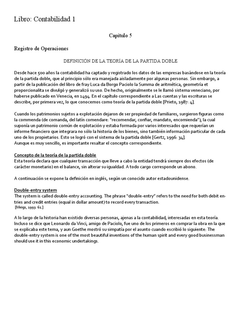 CONTABILIDAD 1. Capitulo 5 | PDF