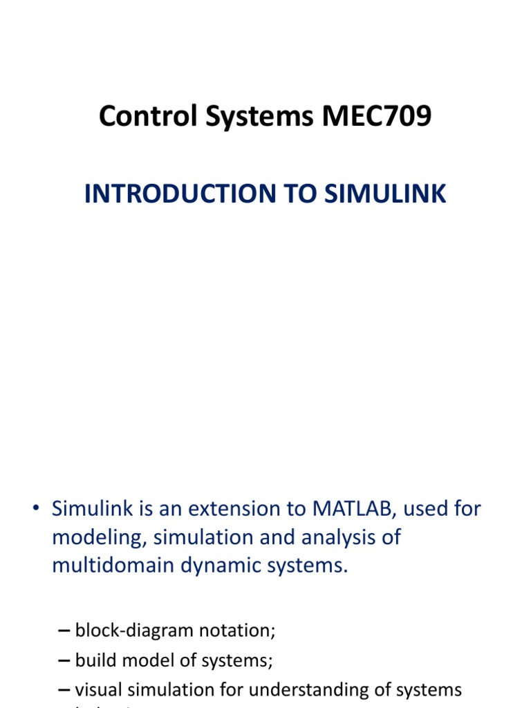 Lab - Introduction To Simulink | PDF | Matlab | System