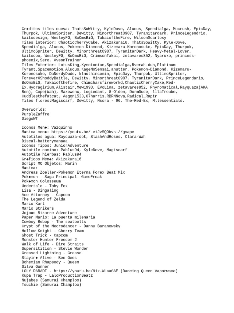 Pokémon Tiles and Scripts Compilation | PDF
