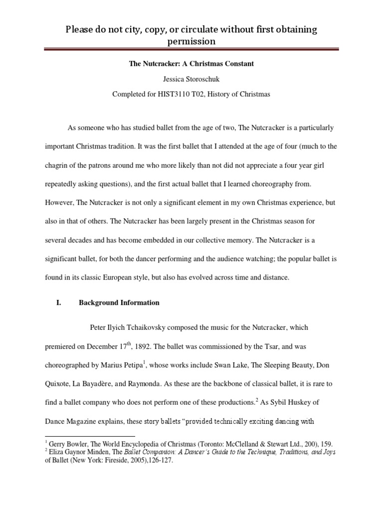 The Nutcracker: A Christmas Ballet Tradition | PDF