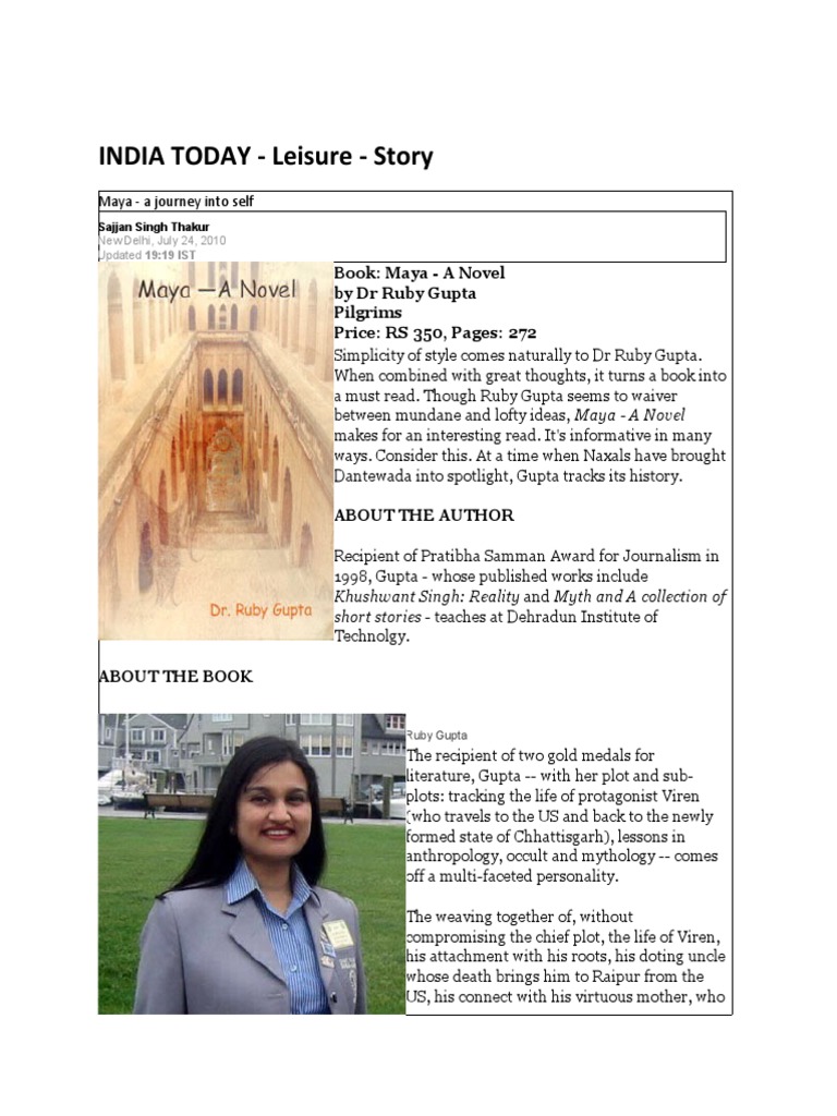 Maya-India Today (Original) | PDF