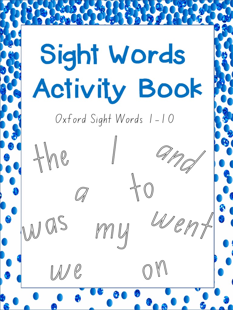 Sight Words Activity Book: I and My Went We | PDF