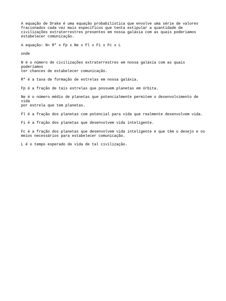 Equação de Drake | PDF